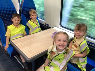 St Benedict’s School children take their first ever train journey